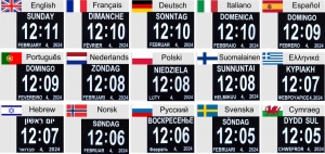 Digital Clock with Day and Date, Dayclox Digital Wall Clock - DayClox